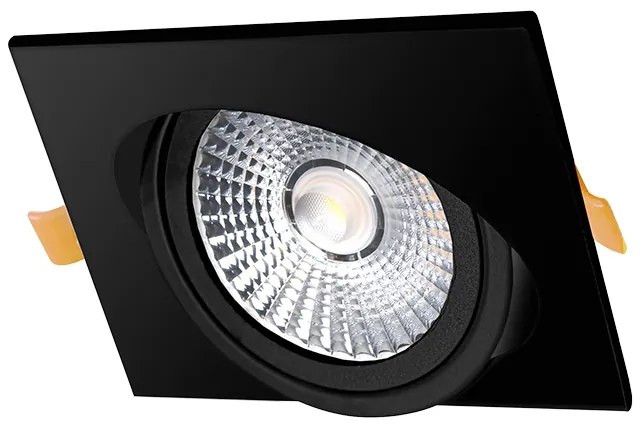PANLUX Výklopný LED podhled VP COB bodovka 18W, hranatý černý - teplá bílá