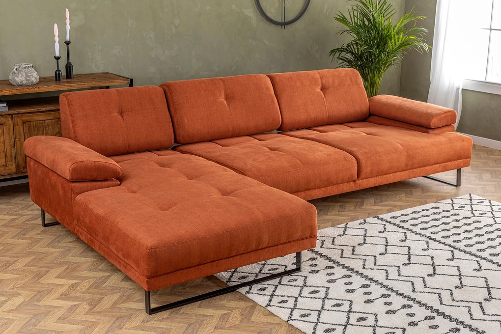 Atelier del Sofa Rohová sedací souprava Mustang Large Left - Orange, Oranžová