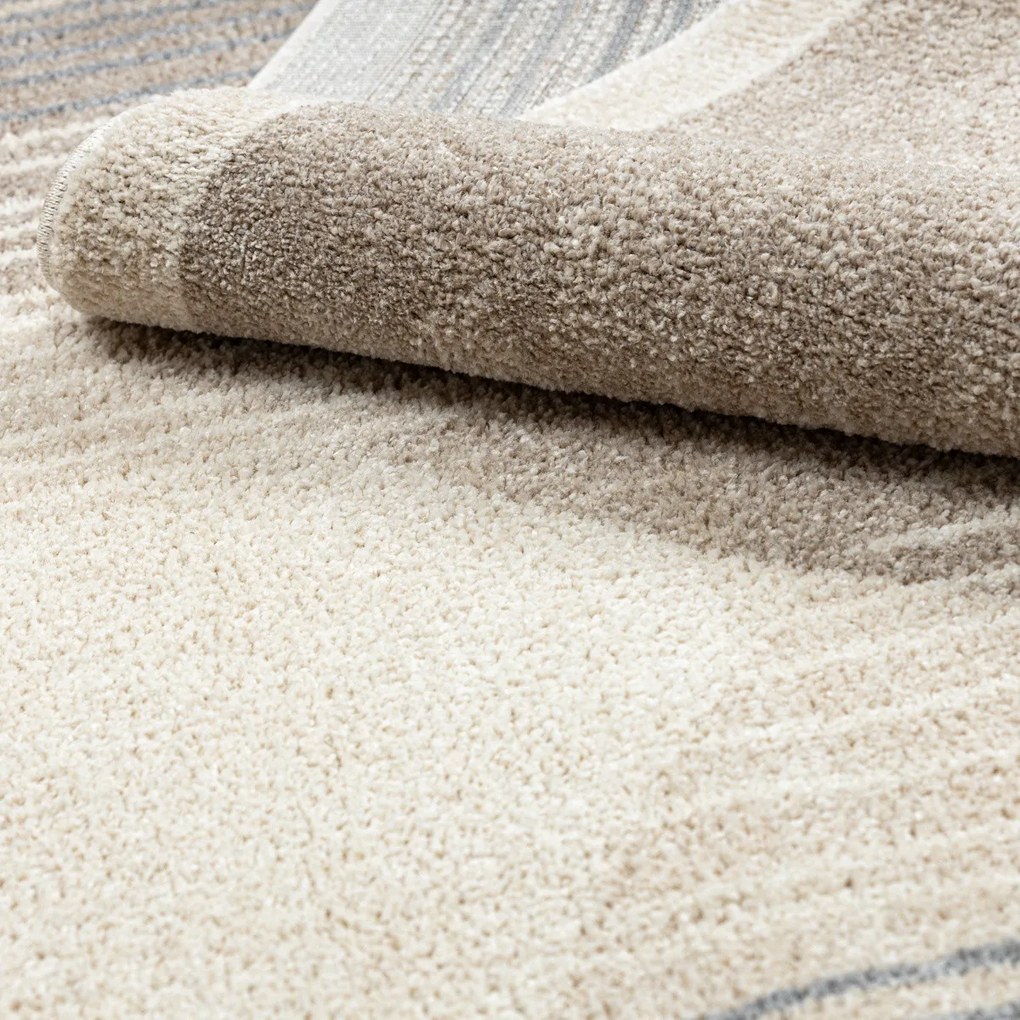 Dywany Łuszczów, Kusový koberec Fusion 0815 cream/beige, 140x190, béžová, kancelář