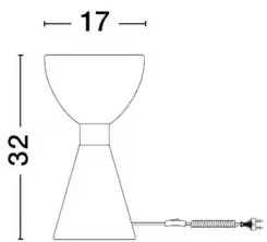 LED zlato-kouřová stolní lampa Voi