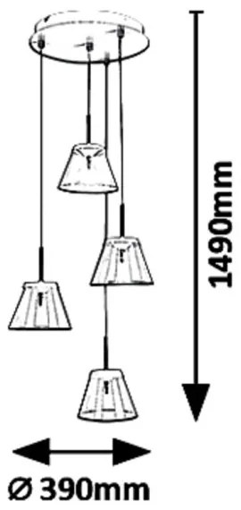 Rabalux 5032 - LED Lustr na lanku AVIANA 4xLED/6W/230V