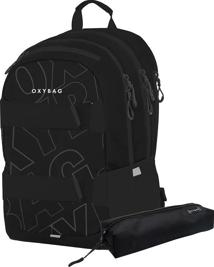 Oxybag Studentský batoh + etue - OXY Sport Font White