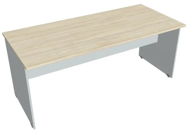 Stůl jednací rovný 180 cm - Hobis Gate GJ 1800 Dekor stolové desky: akát, Dekor lamino podnože: šedá