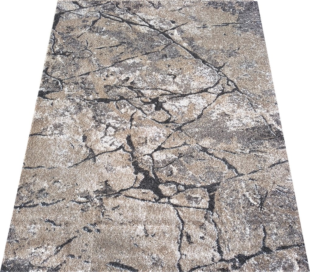 DY Hnědý koberec s mramorovým vzorem Panamero 25 Rozměr: 60x100 cm
