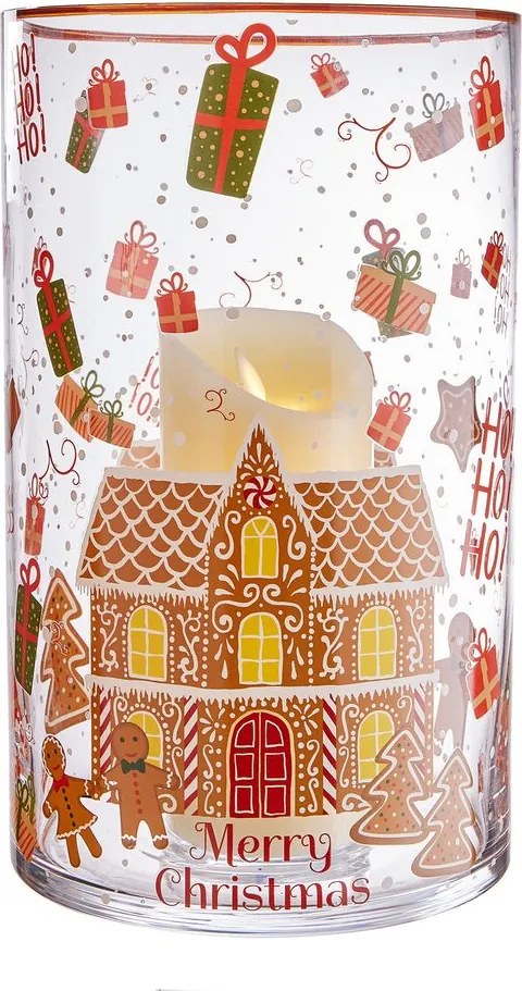 CHRISTMAS DELIGHT Lucerna perníkový panáček 30 cm