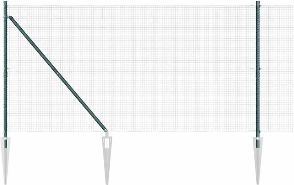 Svařované drátěné ploty s hroty 50 x 1,2 m Ocel potažená PVC 3352120