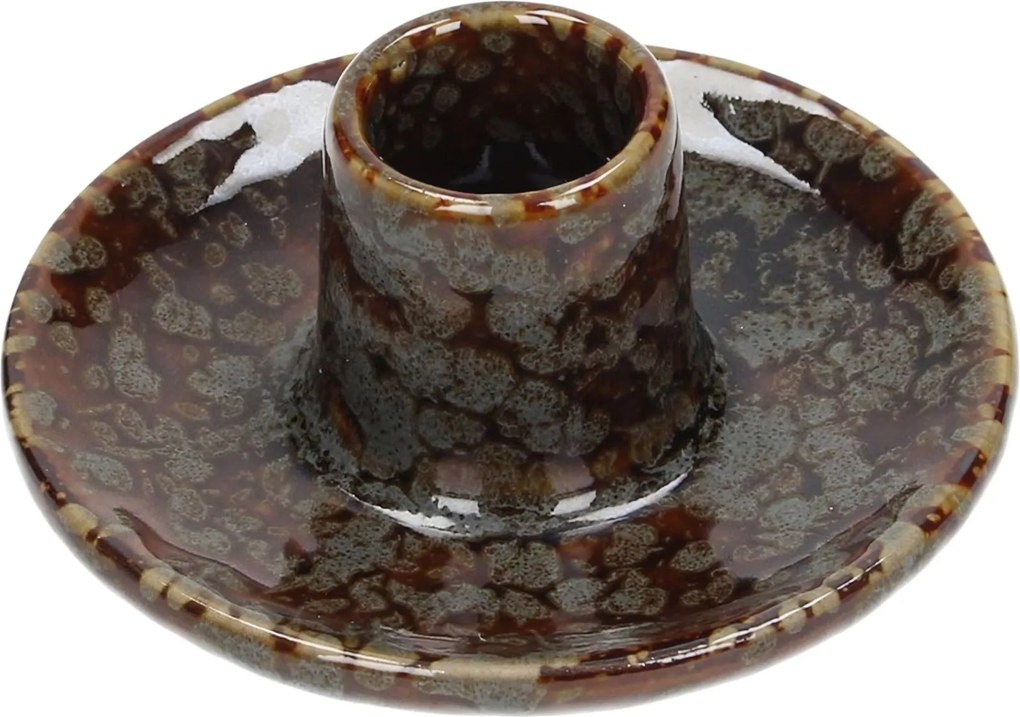 Svícen Single 9x6cm brown