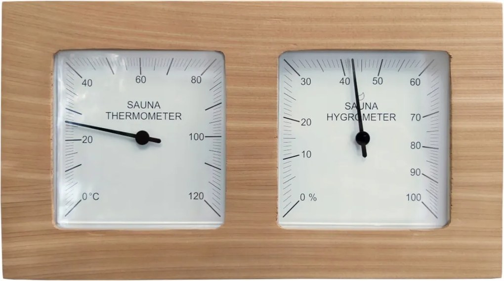 Termovlhkoměr Do Sauny, Dřevěný Cedr, Cedrové Dřevo Sawo 224-THD
