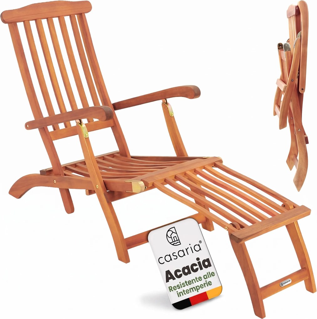 Zahradní lehátko Queen Mary® z akáciového dřeva certifikace FSC® 169x54x95cm