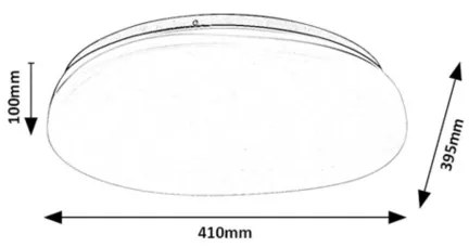 Rabalux 75053 - LED Koupel. stropní svítidlo CALIOPE LED/24W/230V IP44 pr. 41 cm