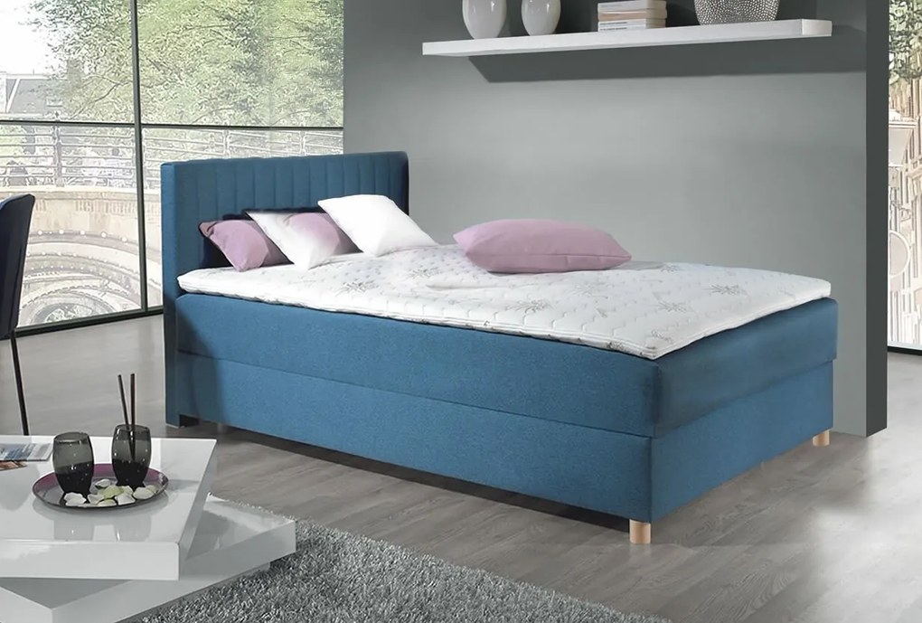 Postel boxspring s úložným prostorem NOVO - hlavové čelo, 120x200cm
