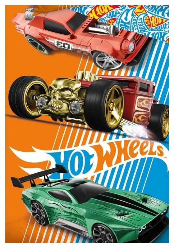 TipTrade Bavlněné povlečení 140x200 + 70x90 cm - Hot Wheels Retro