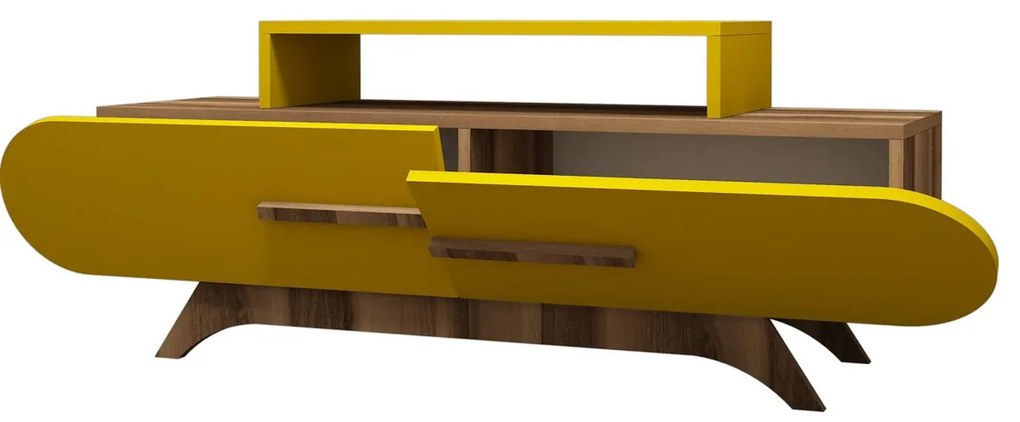 Televizní stolek Rose Walnut Yellow