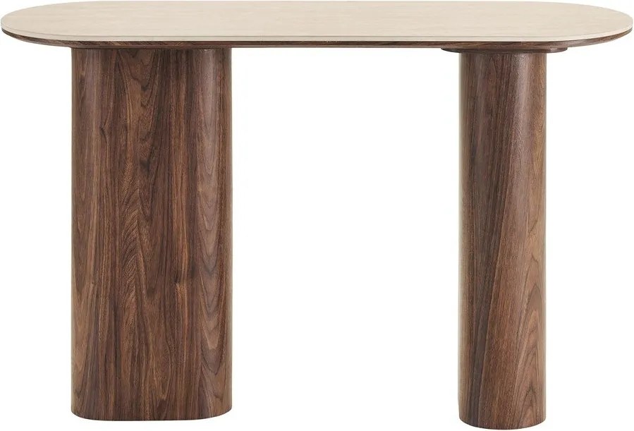 Béžový/tmavě hnědý konzolový stolek s keramickou deskou 40x120 cm Delphi – House Nordic