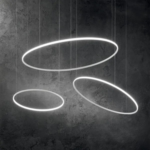 Ideal Lux - LED Lustr na lanku HULAHOOP LED/28W/230V 3000K pr. 61 cm CRI 90 bílá