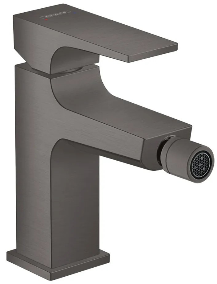 Hansgrohe Metropol, bidetová baterie stojánková s Push-Open, kartáčovaný černý chrom, HAN-32520340