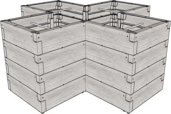 LANIT PLAST, s.r.o. vyvýšený záhon JUWEL TIMBER ERGOLINE CROSS (20479) LG3249