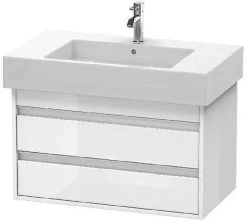 Duravit Ketho - Umyvadlová skříňka 48x80x46 cm, 2 zásuvky, lesklá bílá KT664002222