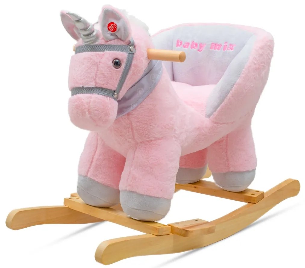 Houpací hračka s melodií Baby Mix Unicorn pink