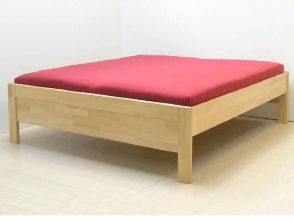 BMB postel KARLO s nízkými čely Povrchová úprava: LTD - Akát, Rozměry ( šířka x délka): 160 x 200 cm, Varianta rohů: Oblé rohy