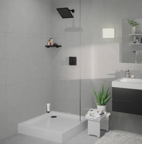 Hansgrohe Croma E - Hlavová sprcha 240, 1jet, EcoSmart 9 l/min, černá matná 26727670