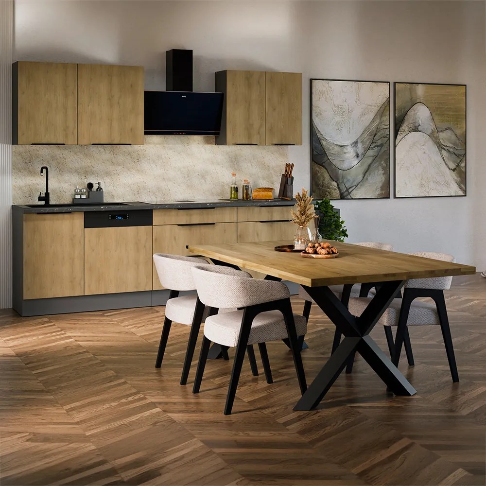 CREMONA ac | dolní skříňka 80 ZL 2F dřezová | 80 cm | antracit/cremona