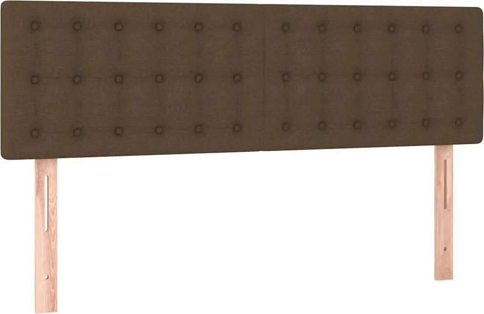 Box spring postel s matrací a LED tmavě hnědá 140x200 cm textil 3134040