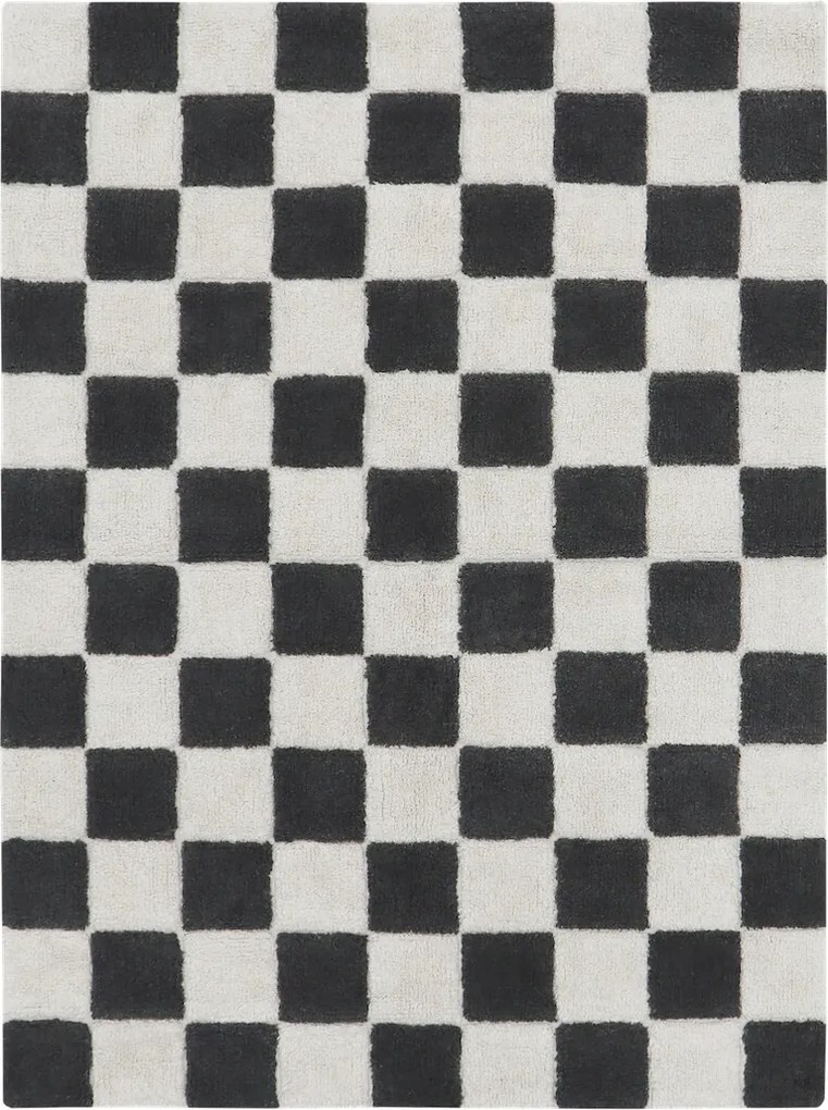 Lorena Canals, Kusový koberec Kitchen Tiles Dark Grey, 120x160, černobílá, ložnice