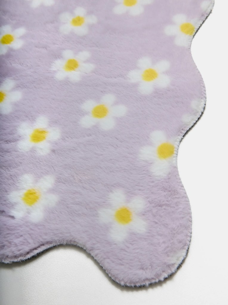 Sinsay - Koberec s květinovým motivem - pastelová růžová