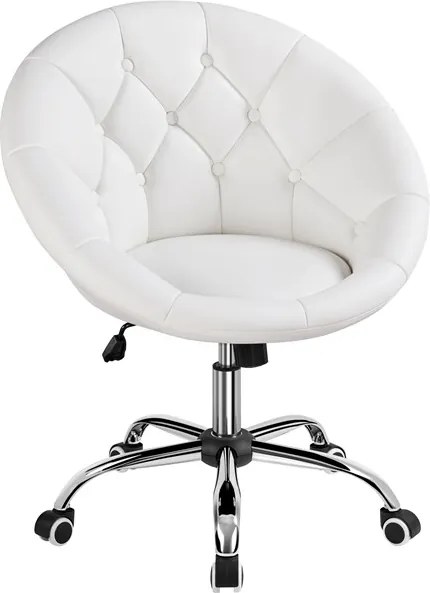 Kancelářská židle – bílá, 71,5 cm (šířka) × 59 cm (hloubka) × 78 cm – 88 cm (výška) (256597641100)