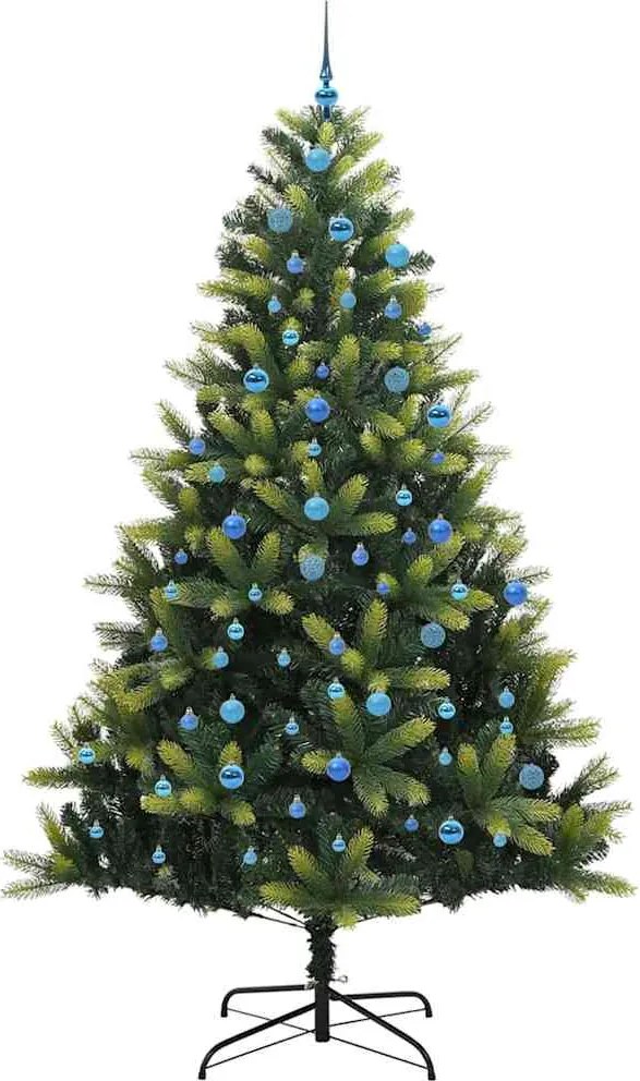 Umělý skládací vánoční stromeček 300 LED Zelená 240 cm PVC a PE 3396016