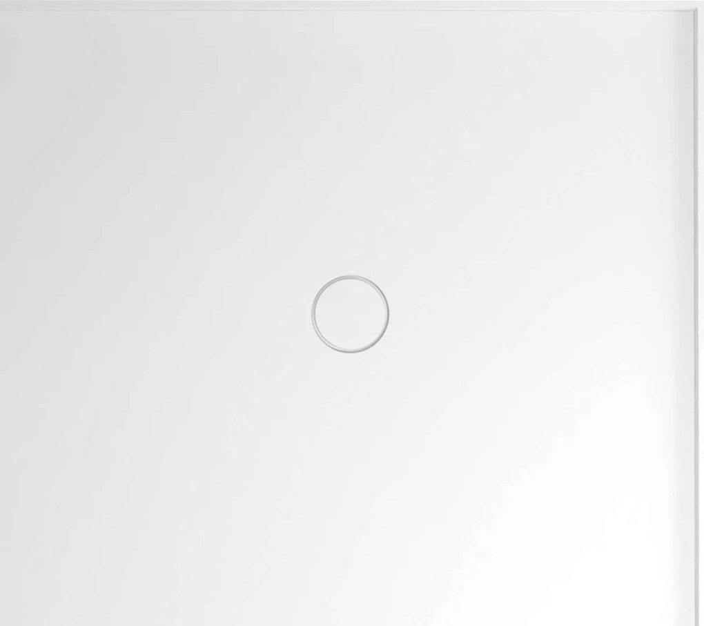 Polysan - Sprchová vanička Mirai 90x80 cm, pravá, litý mramor, bílá 73168