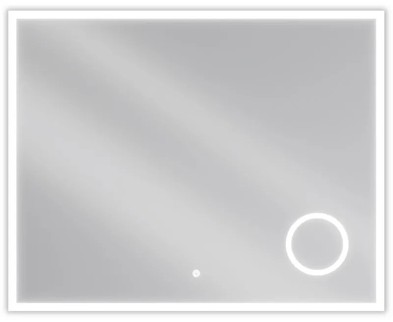 Mexen Kala, LED koupelnové zrcadlo s podsvícením a kosmetickým zrcadlem 100 x 80 cm, 6000K, ochrana proti zamlžování, 9820-100-080-611-00