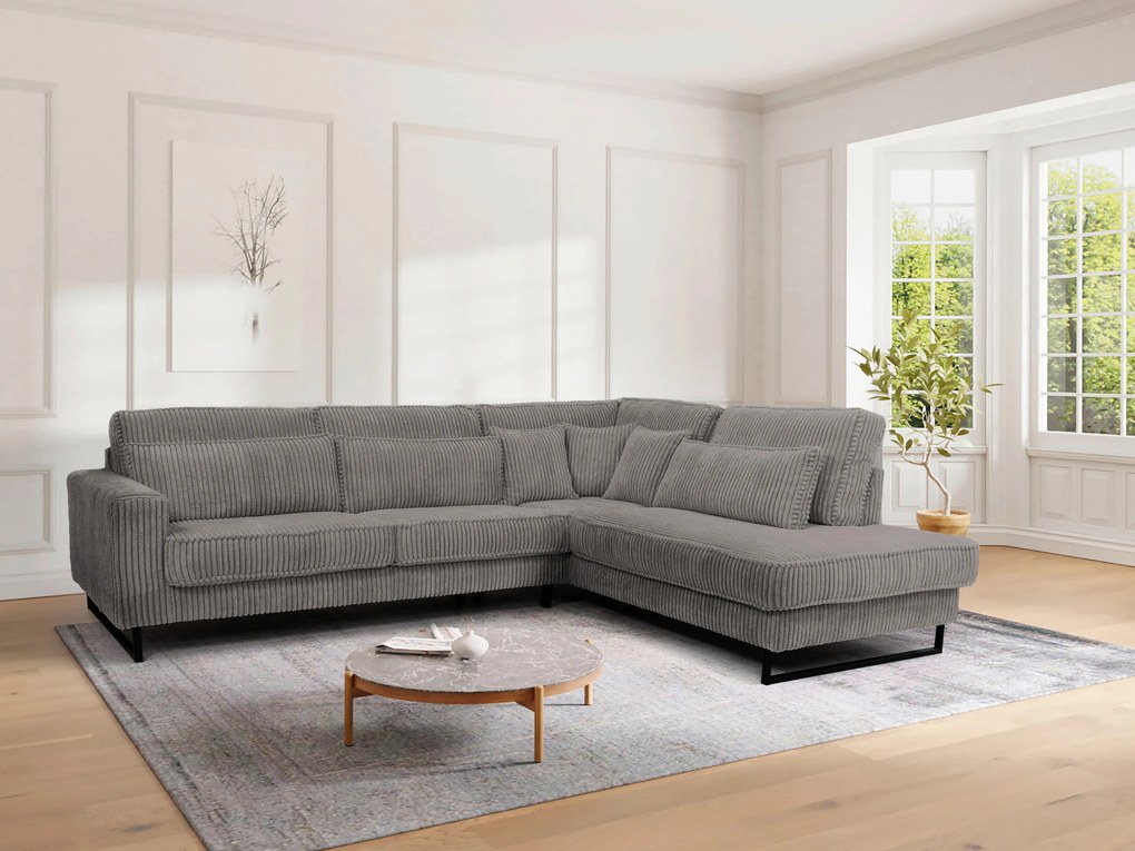 XXXLutz ROHOVÁ SEDAČKA, textil, kompozitní dřevo, šedá MID.YOU - Sedací soupravy - 000694010014