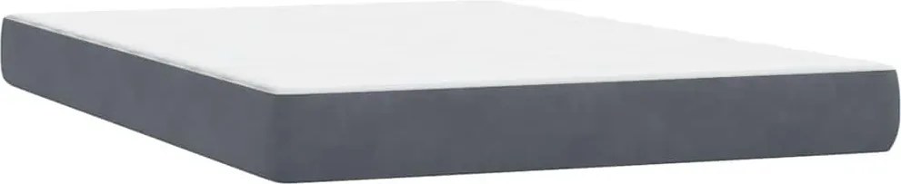 Box spring postel s matrací tmavě šedá 160x210 cm samet 3316600