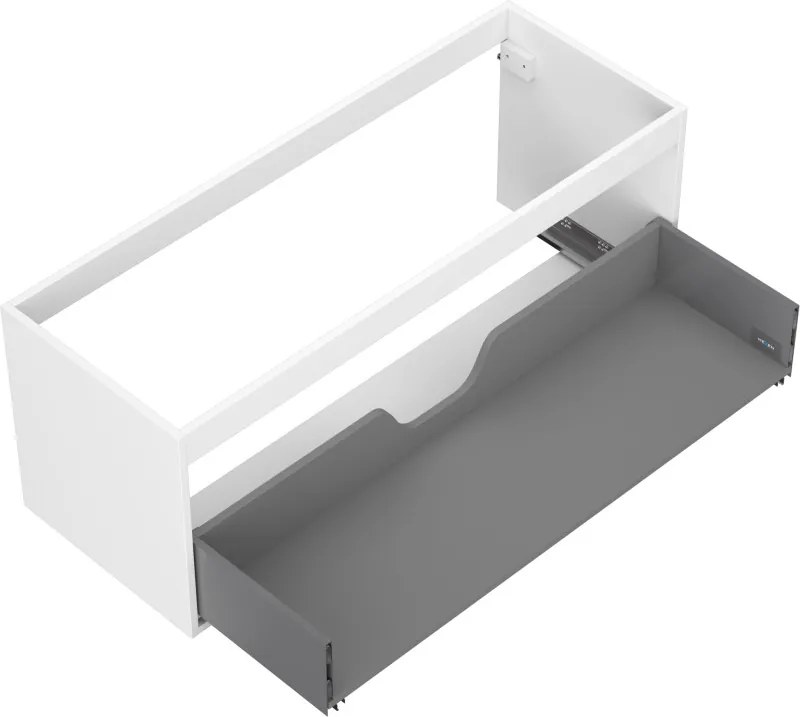 Mexen Box-A, závěsná skříňka 120 cm, 1 zásuvka, bílá matná, 91AX0-1200-470-1-01
