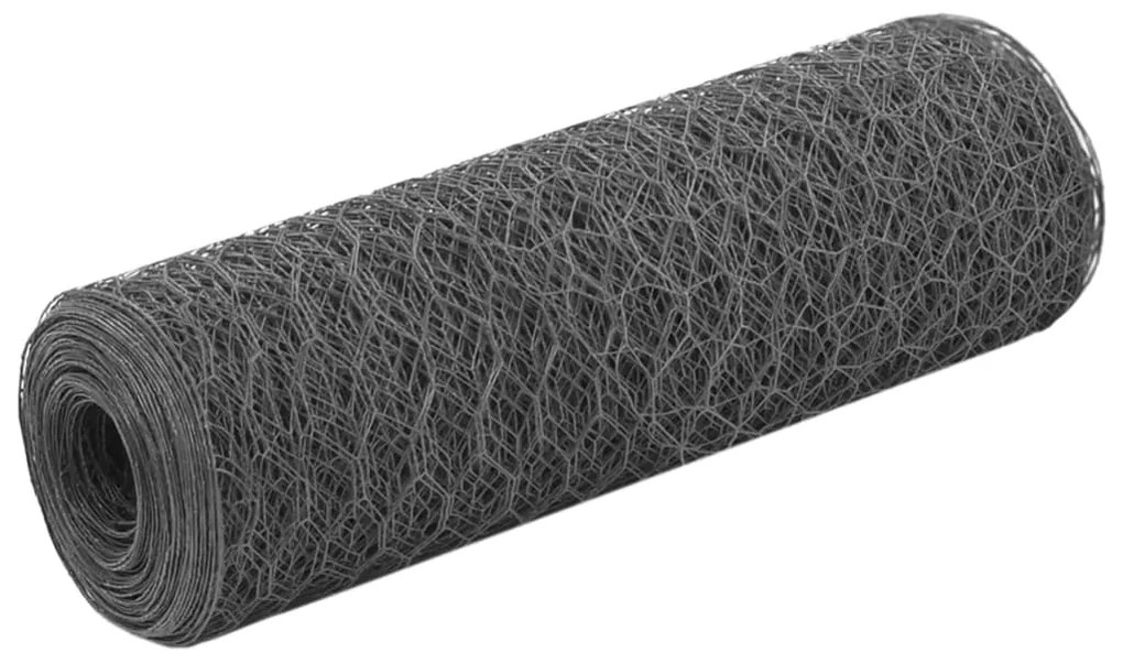 Pletivo ke kurníku ocel PVC vrstva 25 x 0,5 m šedé 143274