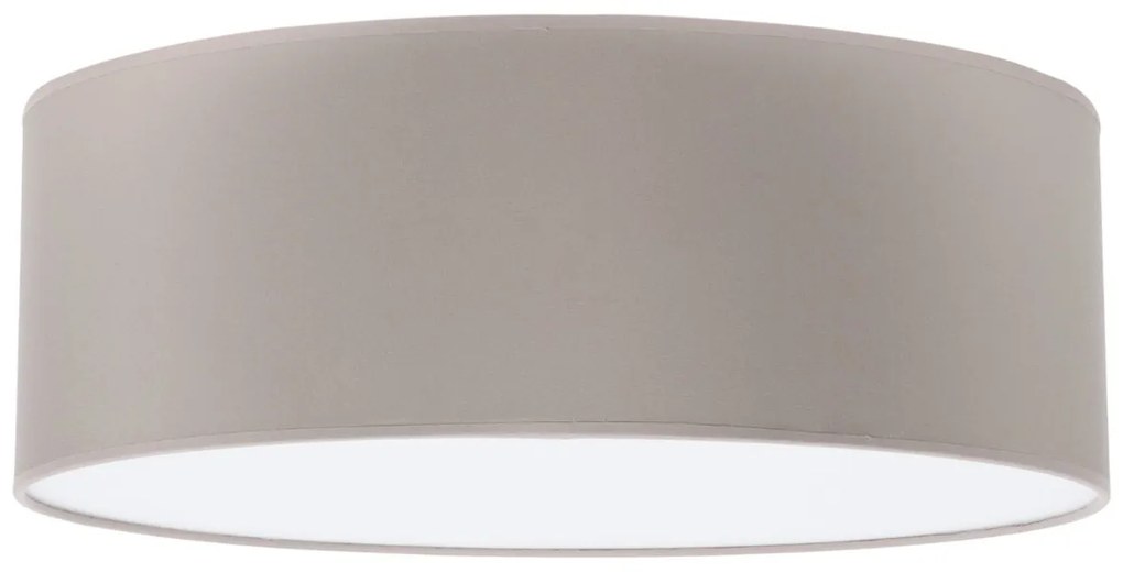 Stropní svítidlo Gaja, 1x béžové textilní stínítko, (bílé plexisklo), (fi 40cm)