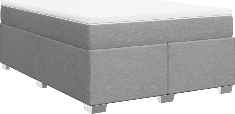 vidaXL Box spring postel s matrací 140x200 cm textil [3285137] Barva: Černá