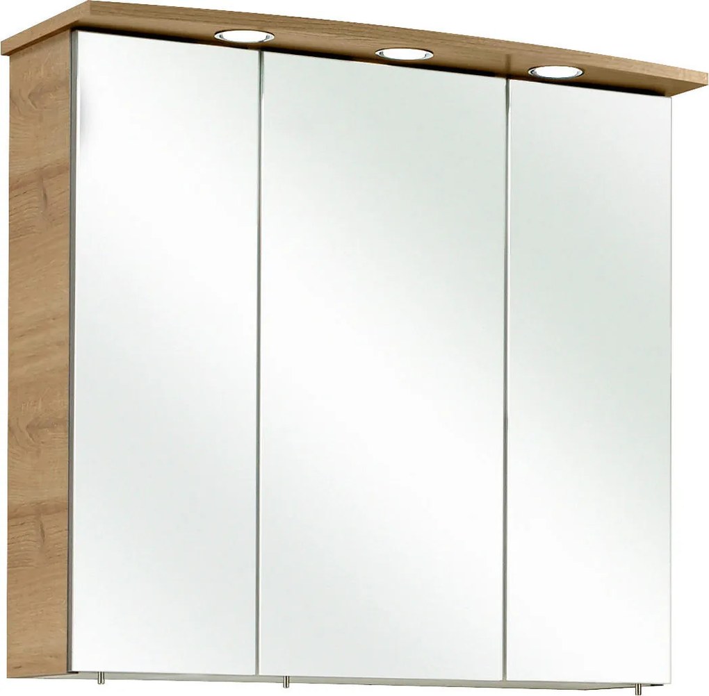 XXXLutz ZRCADLOVÁ SKŘÍŇKA, barvy dubu, 75/72/20 cm Xora - Zrcadlové skříňky - 001977016405