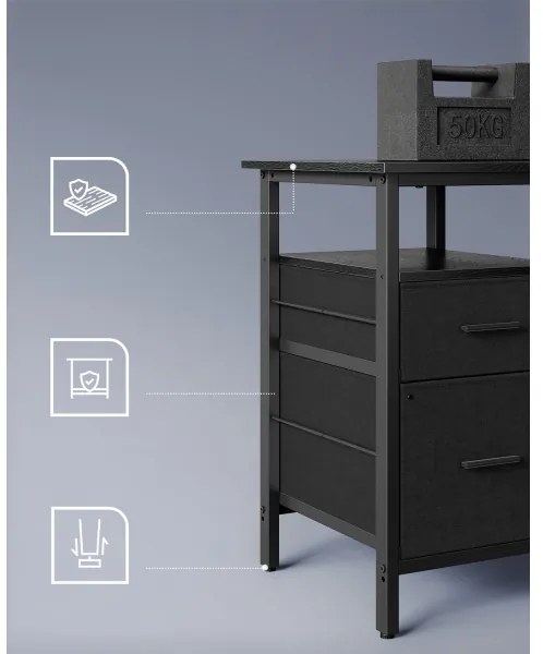 Psací stůl s podsvícením SOLEA-X hnědá/černá