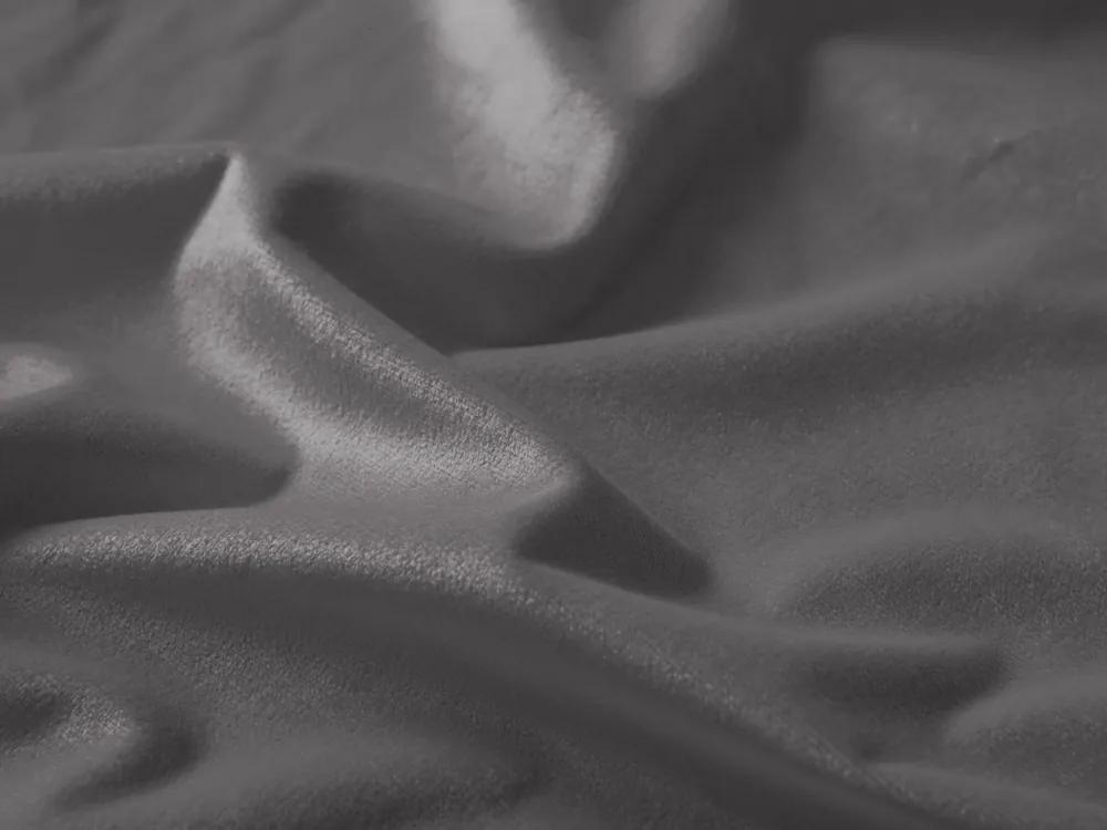 Biante Sametový oválný ubrus Velvet Premium SVP-017 Tmavě šedý 120x140 cm