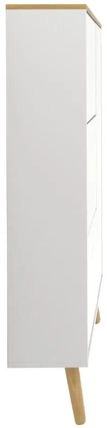 Matně bílý lakovaný nástěnný botník Tenzo Dot 94 x 24 cm