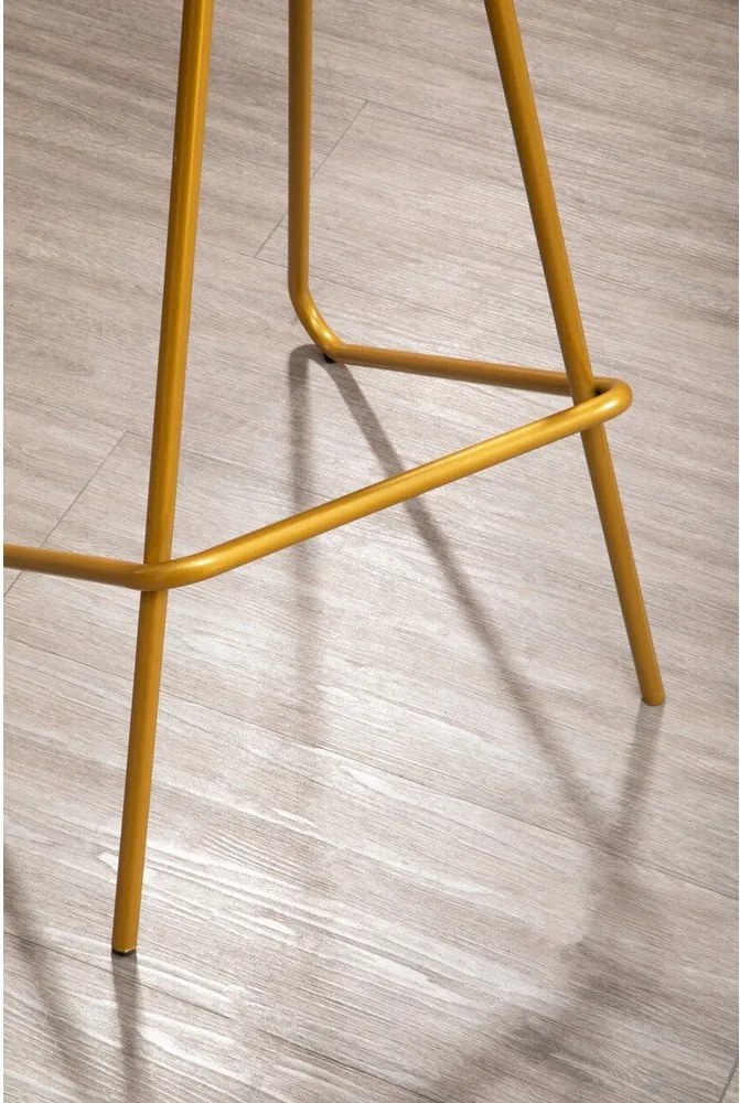 Barová stolička z jilmového dřeva ve zlaté barvě/v přírodní barvě (výška sedáku 78 cm) District – Premier Housewares