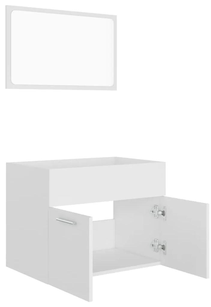 2dílný set koupelnového nábytku bílý dřevotříska - Default Title