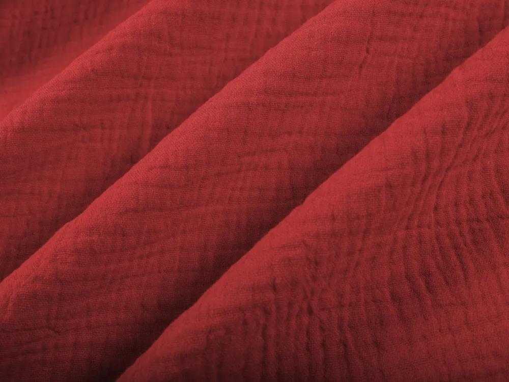 Biante Mušelínový povlak na polštář MSN-006 Červený 45 x 45 cm