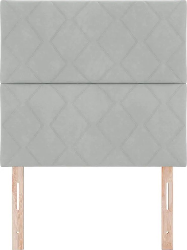 Čelo postele Světle šedá 100 cm samet 3337906