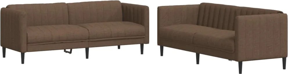 2dílná sedací souprava hnědá textil 3209246