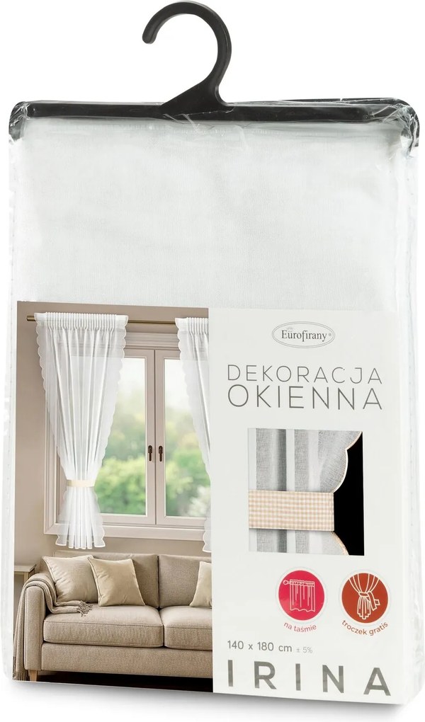 ZÁCLONA NA PÁSCE IRINA 140X180 CM BÉŽOVÁ
