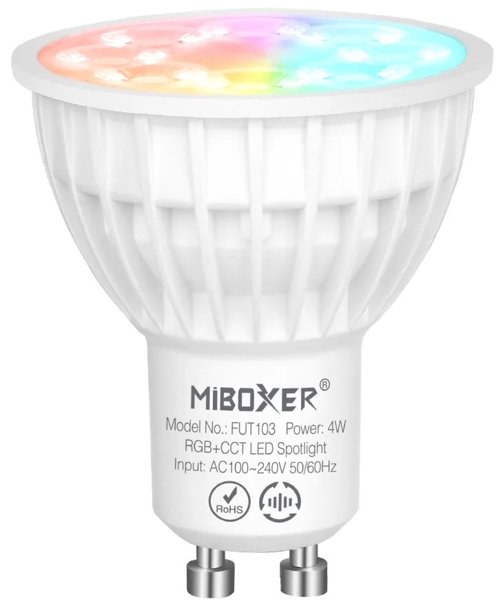 LED Solution Mi-Light MiBoxer RF LED žárovka RGB+CCT 4W GU10